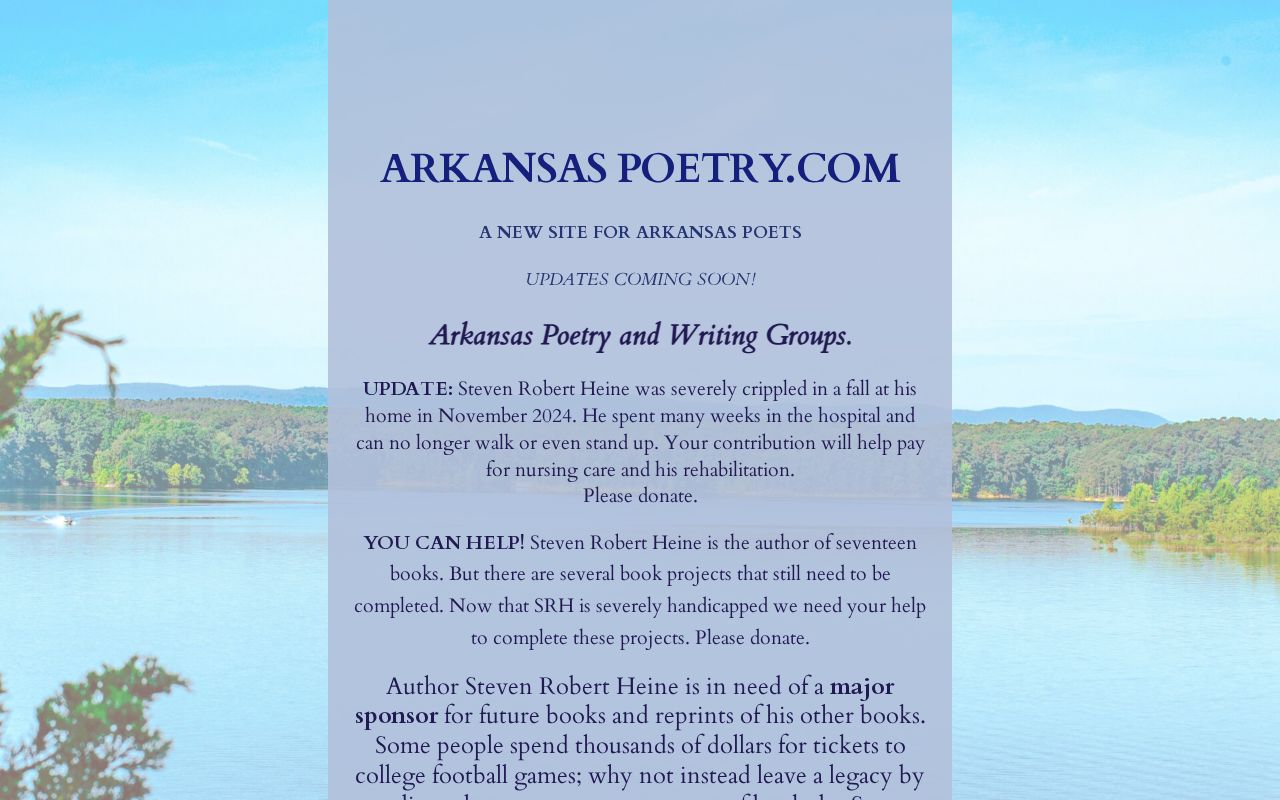 Arkansas Poetry dot com.